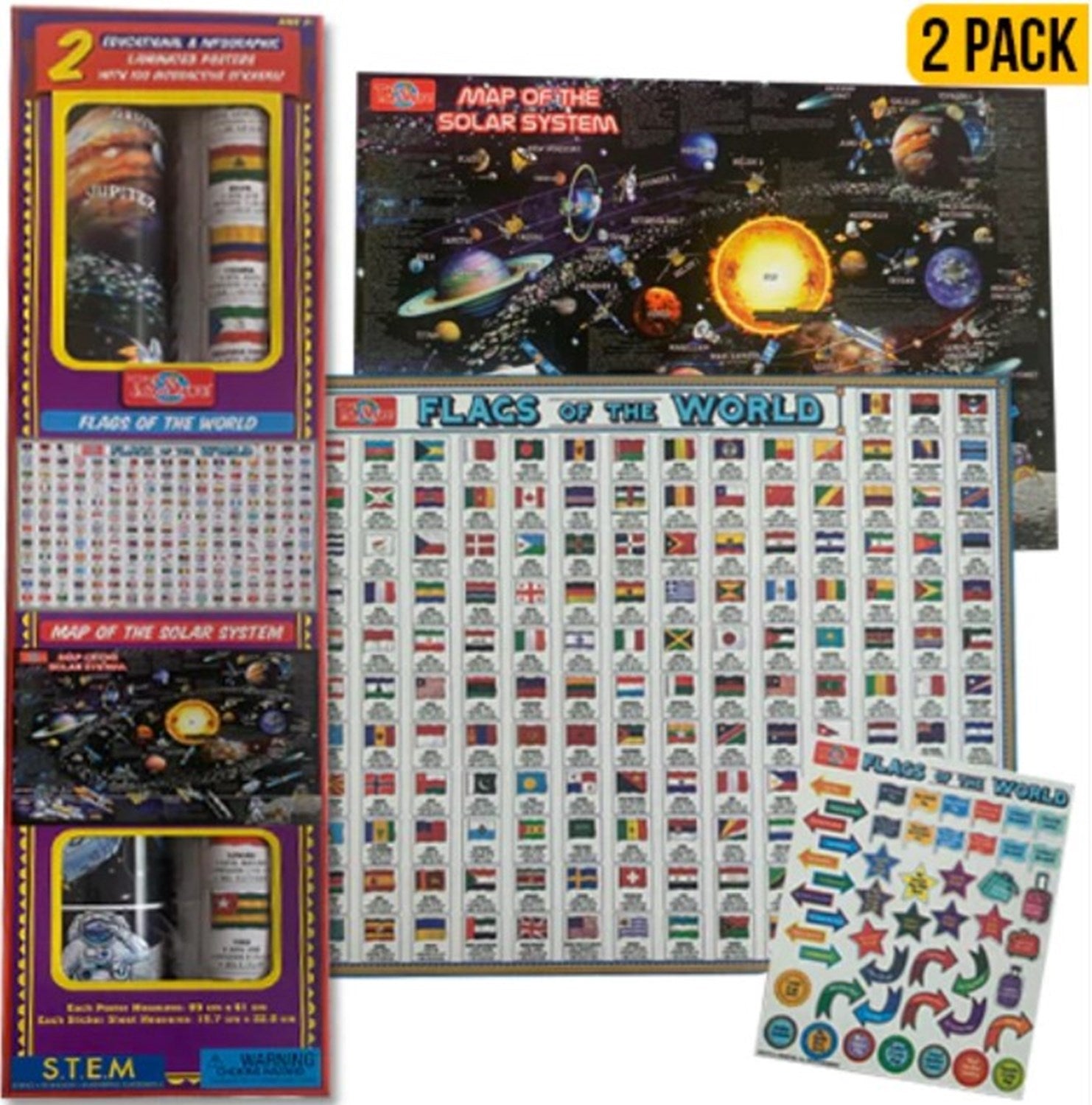 Solar System Map and Flags of the World Twin Pack – Deal spark
